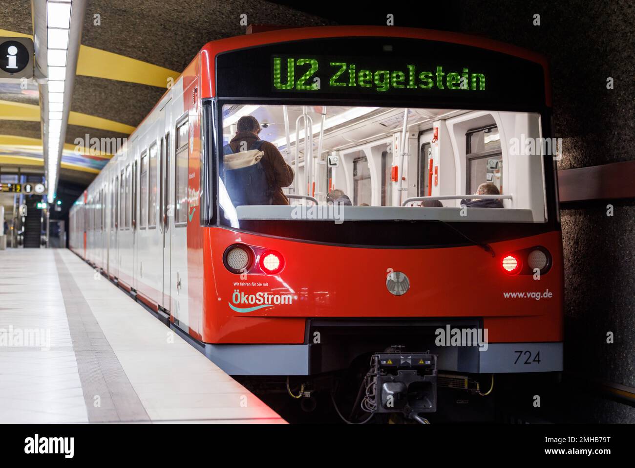 Nuremberg, Germany. 25th Jan, 2023. A fully automatic subway (U2 ...