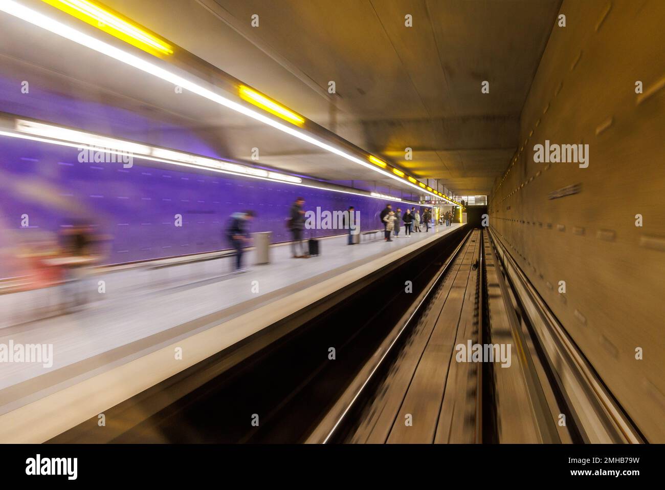Nuremberg, Germany. 25th Jan, 2023. View through the front windshield ...