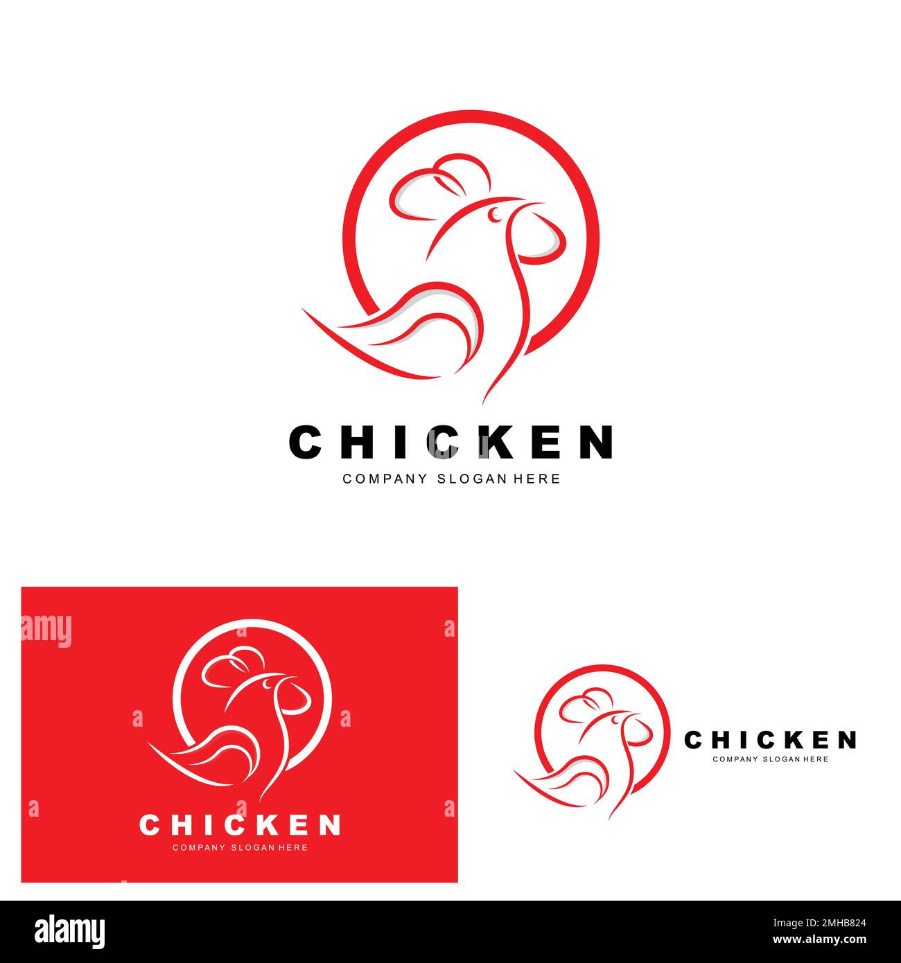 Chicken Logo, Farm Animal Vector, Design For Chicken Farm, Fried ...