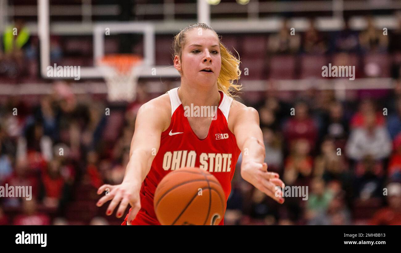 Ohio State's Dorka Juhász plays during an NCAA women's basketball game ...