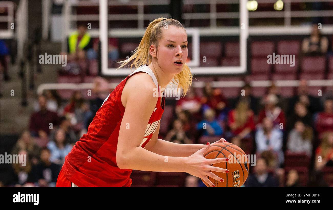 Ohio State's Dorka Juhász plays during an NCAA women's basketball game ...