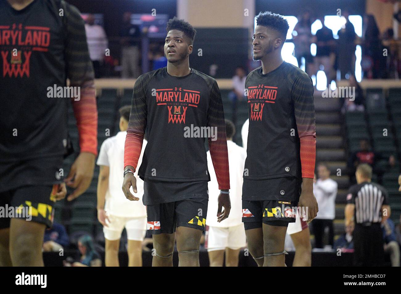 Maryland forward Makhi Mitchell and forward Makhel Mitchell, right ...