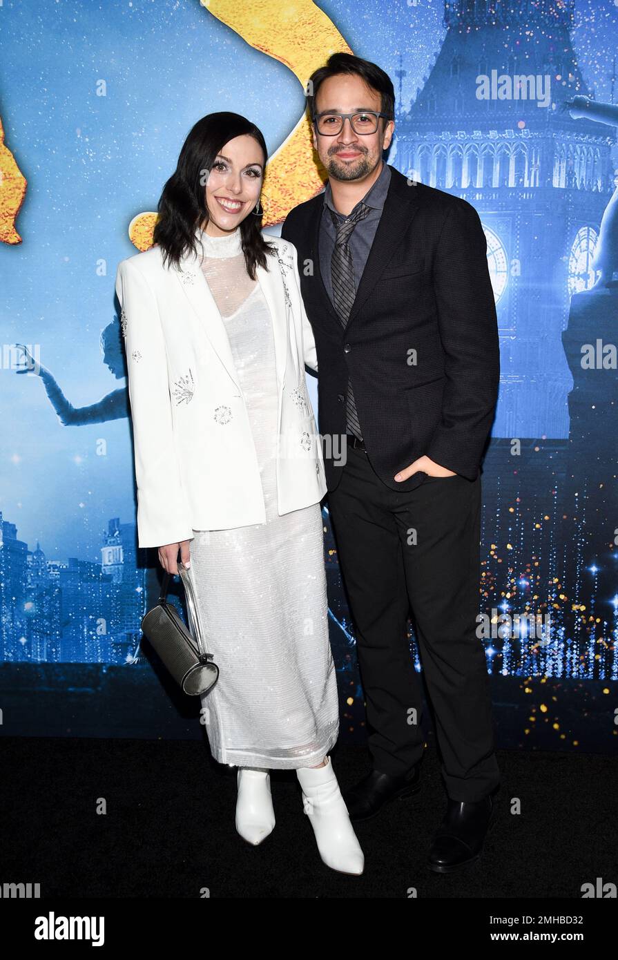 Actor Lin-Manuel Miranda, right, and wife Vanessa Nadal attend the ...