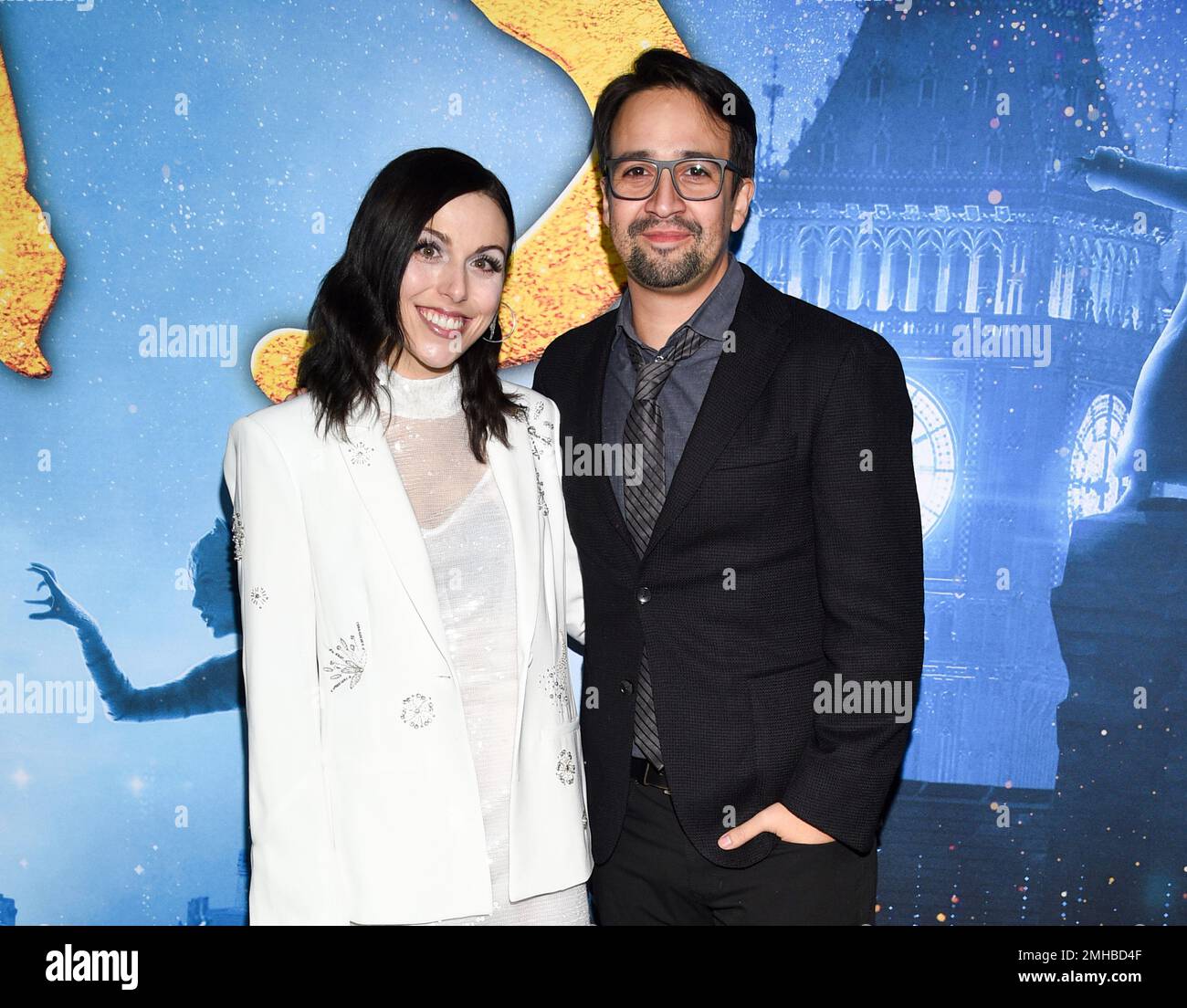 Actor Lin-Manuel Miranda, right, and wife Vanessa Nadal attend the ...