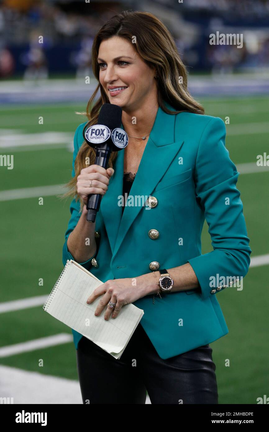 Fox NFL sideline reporter Erin Andrews is pictured following an NFL ...
