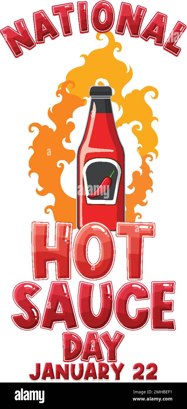National Hot Sauce Day Banner Design illustration Stock Vector Image ...