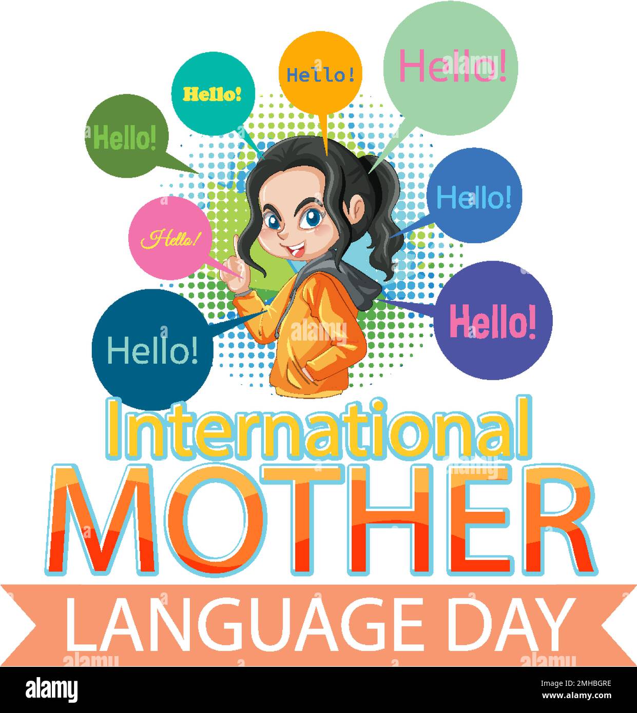 International mother language day banner illustration Stock Vector ...