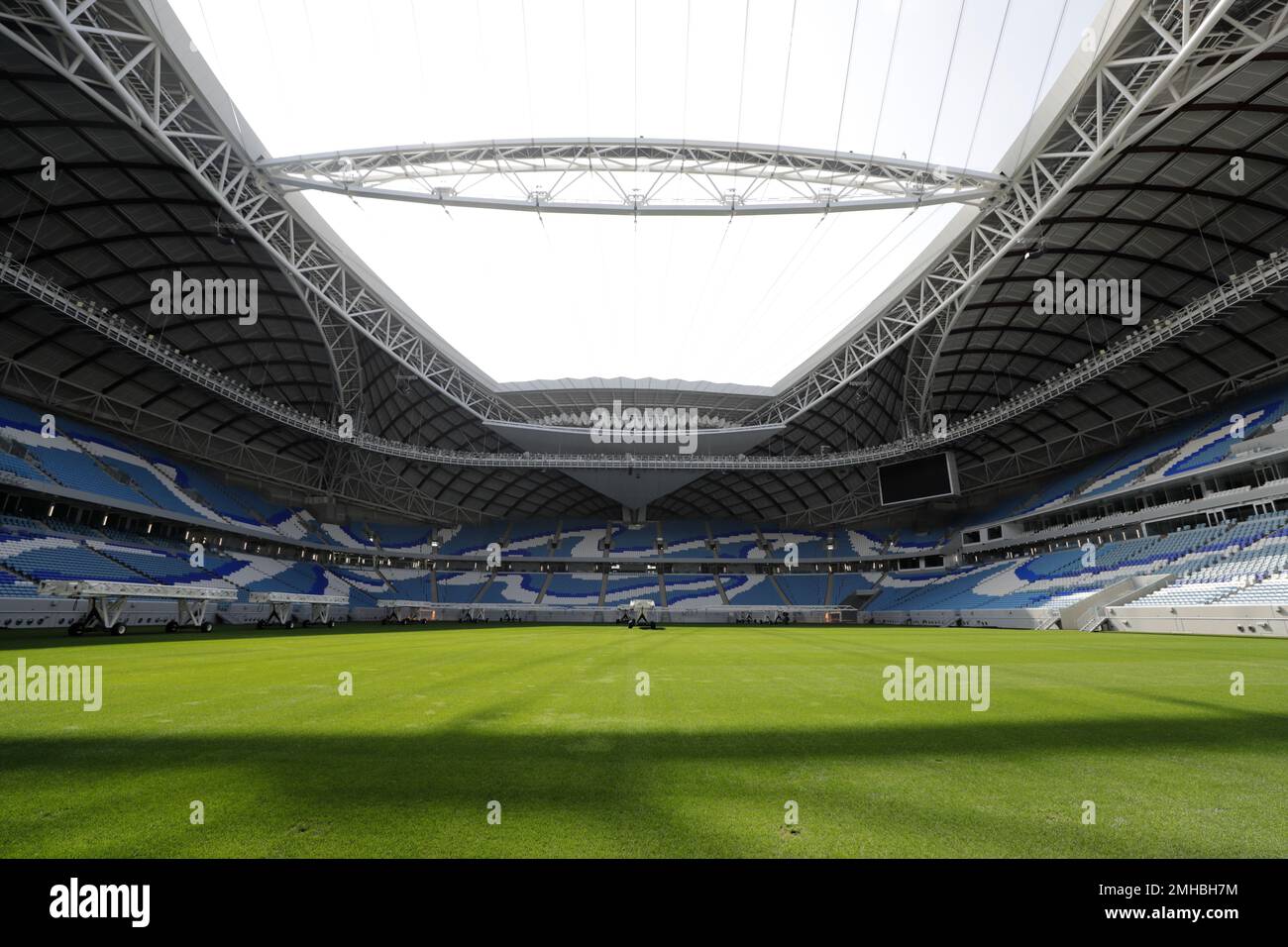 A general view shows the Al Janoub Stadium, one of the 2022 World Cup ...