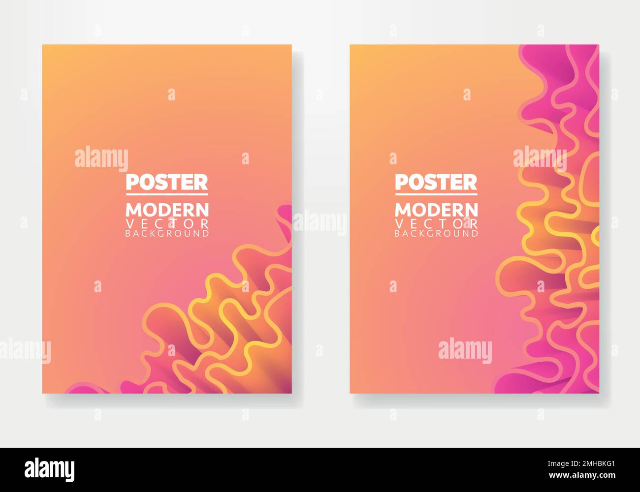 Poster layout design. Vector illustration background template front and ...