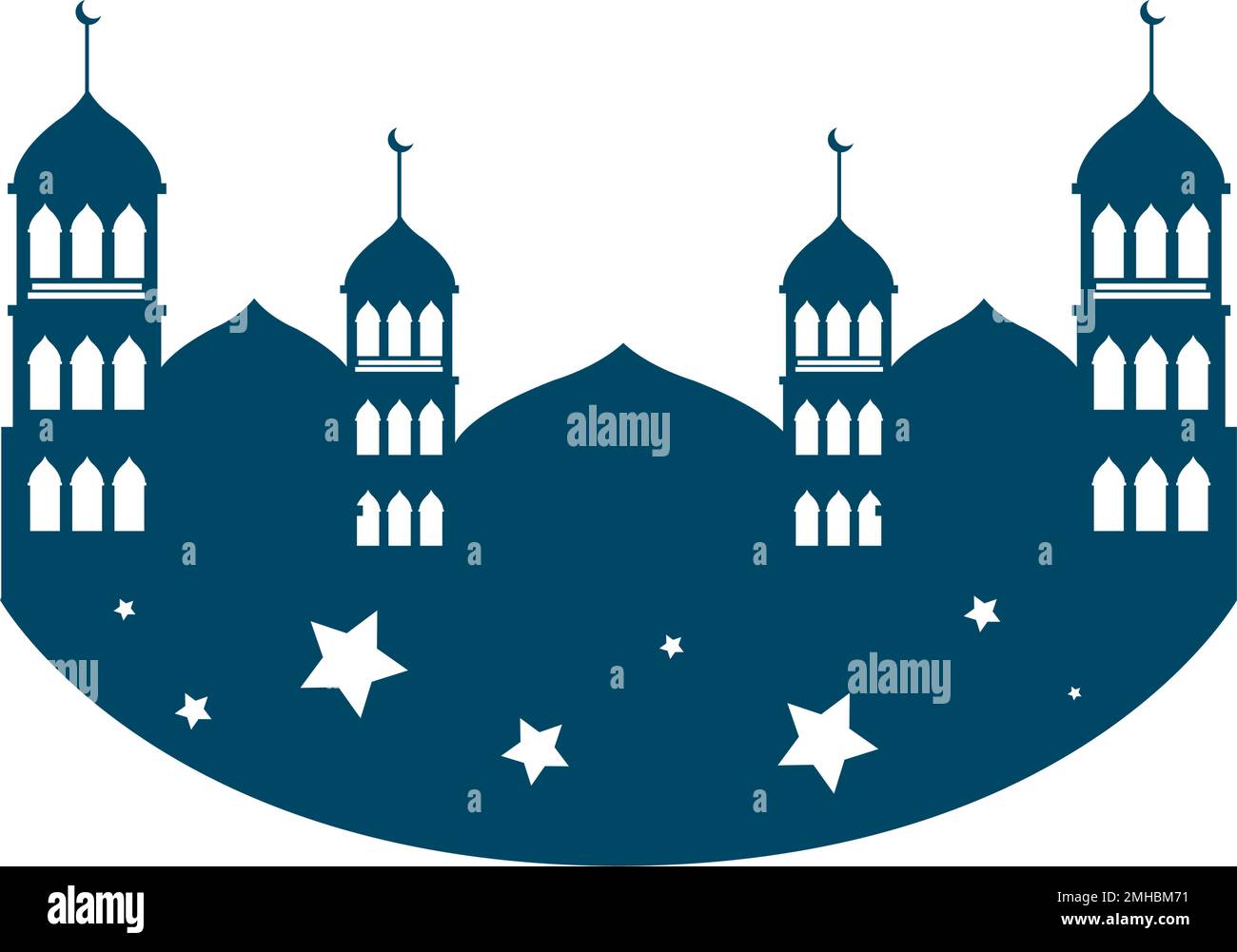 Islam blue buildings Stock Vector Images - Alamy