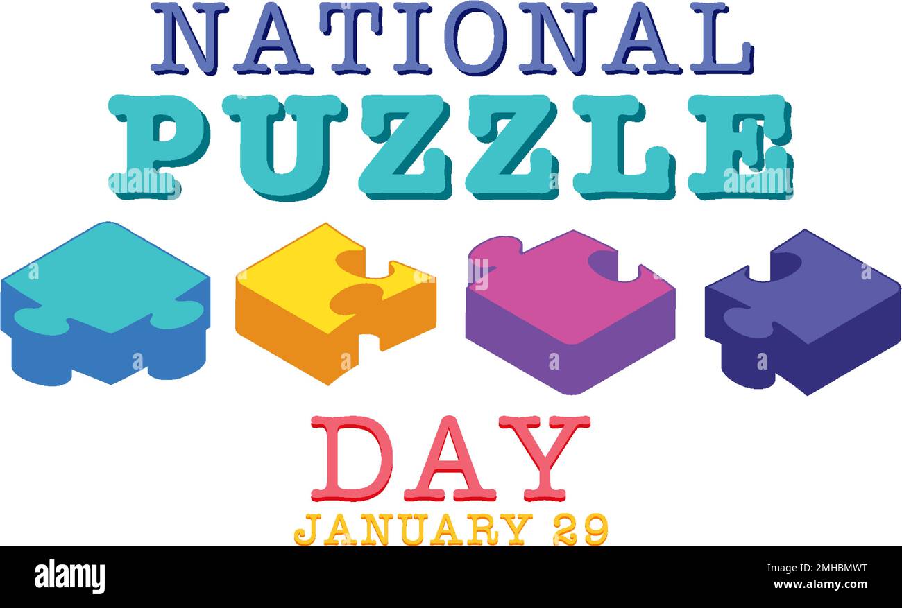 National Puzzle Day Banner illustration Stock Vector Image & Art - Alamy