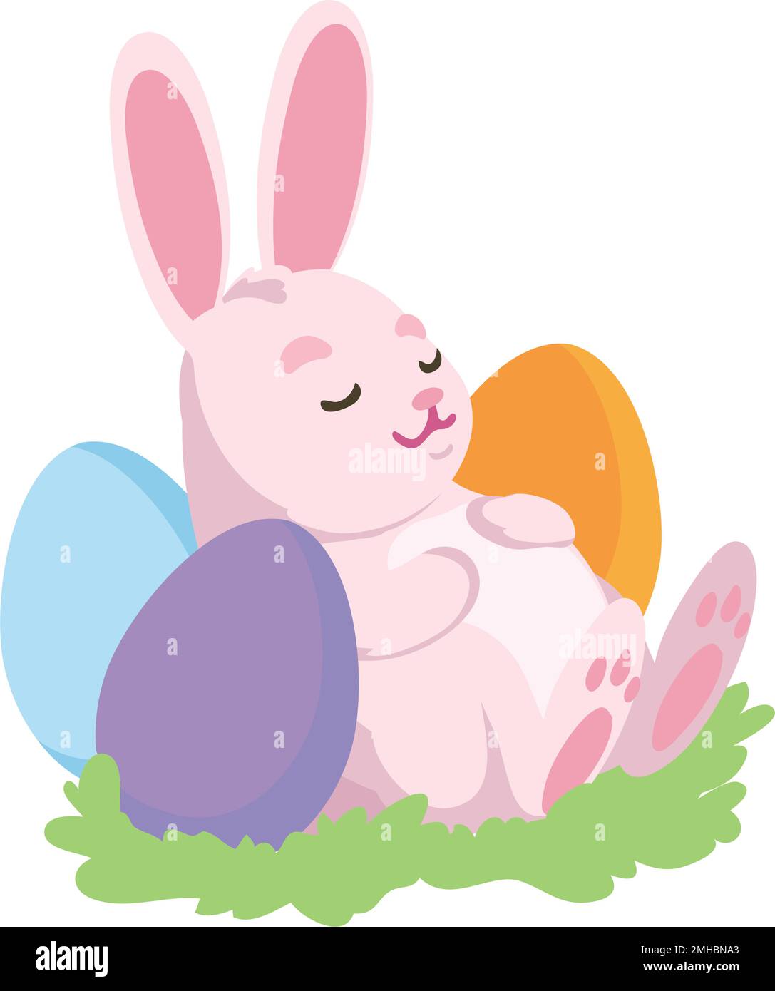 sleepy easter bunny Stock Vector Image & Art - Alamy