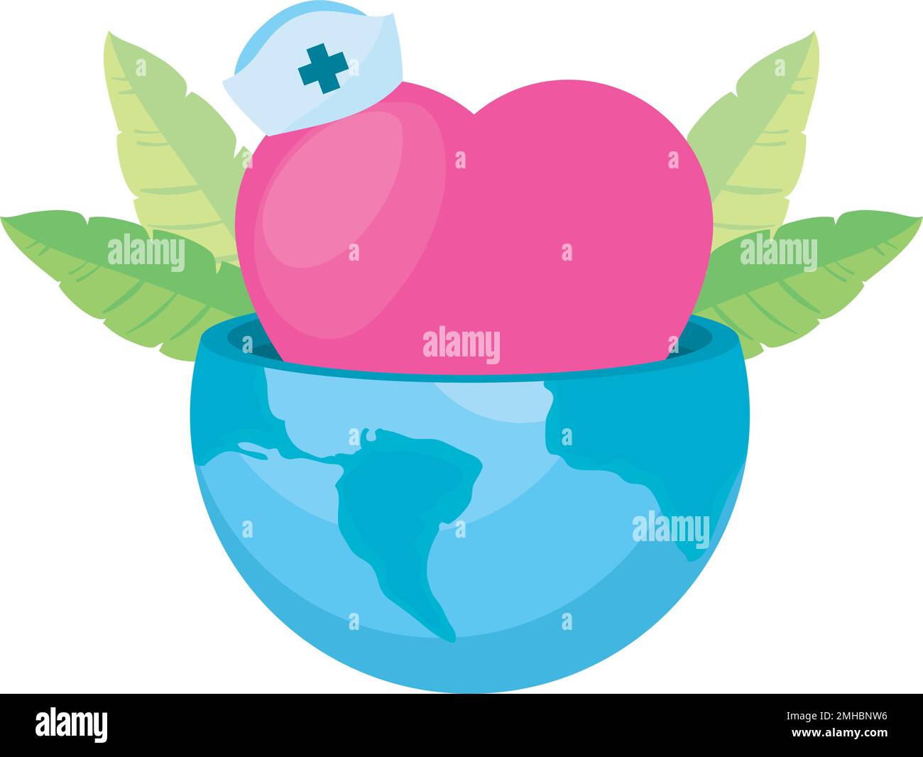 world with the heart inside Stock Vector Image & Art - Alamy