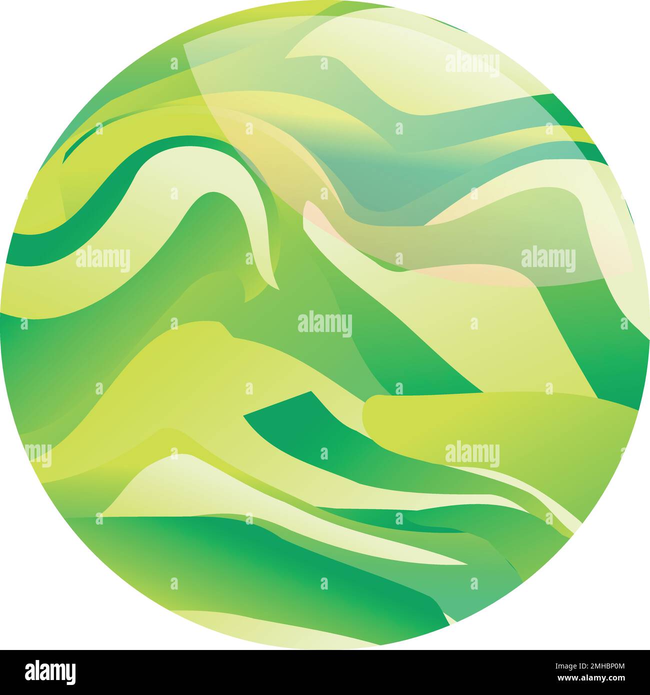 Green sphere icon cartoon vector. Circle drop. Art design Stock Vector ...
