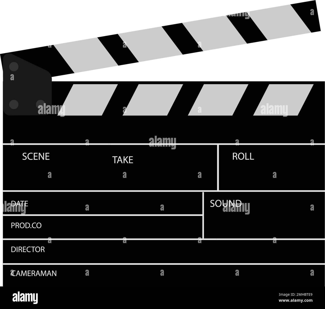 Movie clapper board vector vectors hi-res stock photography and images ...
