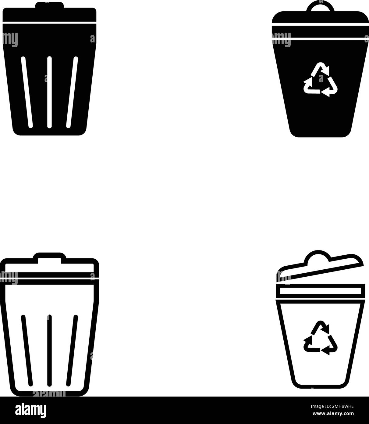 Modern trash and recycle Stock Vector Images - Alamy
