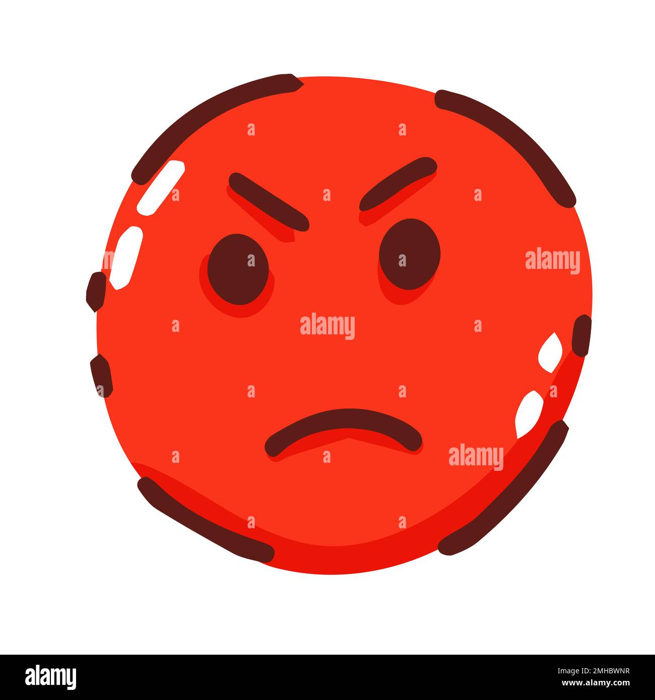 smiling emoji red angry emoticon anger anger Stock Vector Image & Art ...