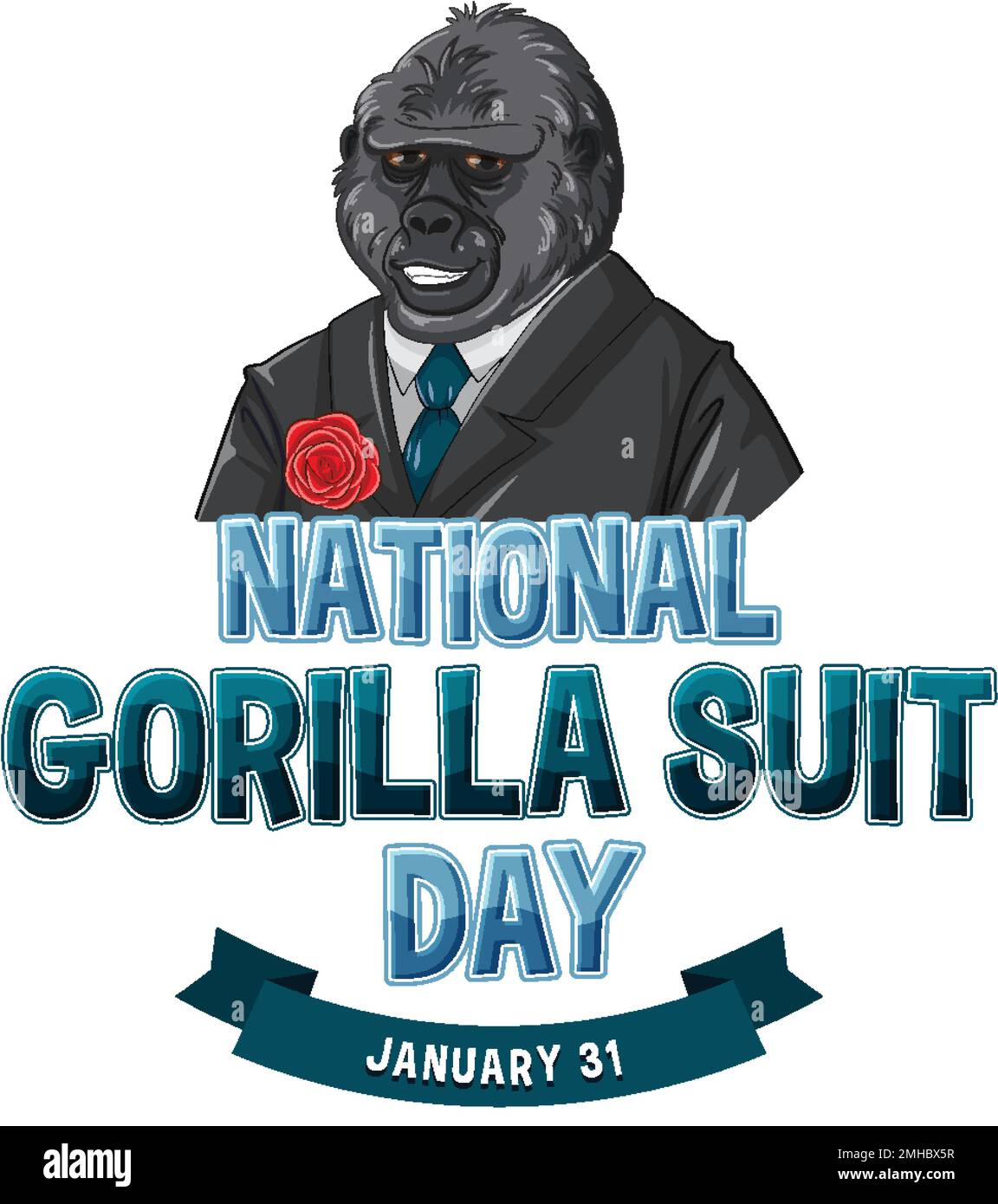 National Gorilla Suit Day Banner illustration Stock Vector Image & Art ...