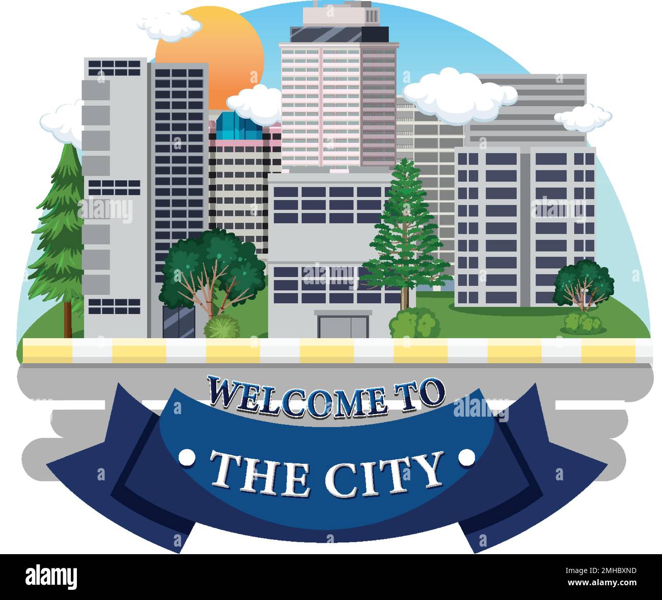 Welcome to the city vector illustration Stock Vector Image & Art - Alamy