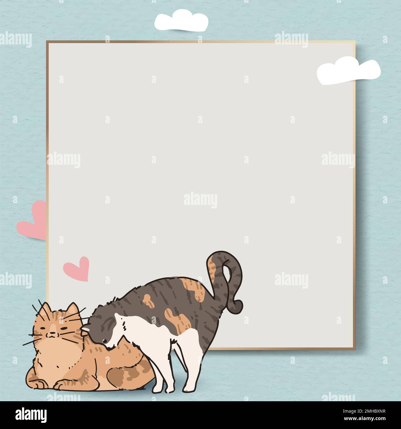 Cate lover frame template vector Stock Vector Image & Art - Alamy