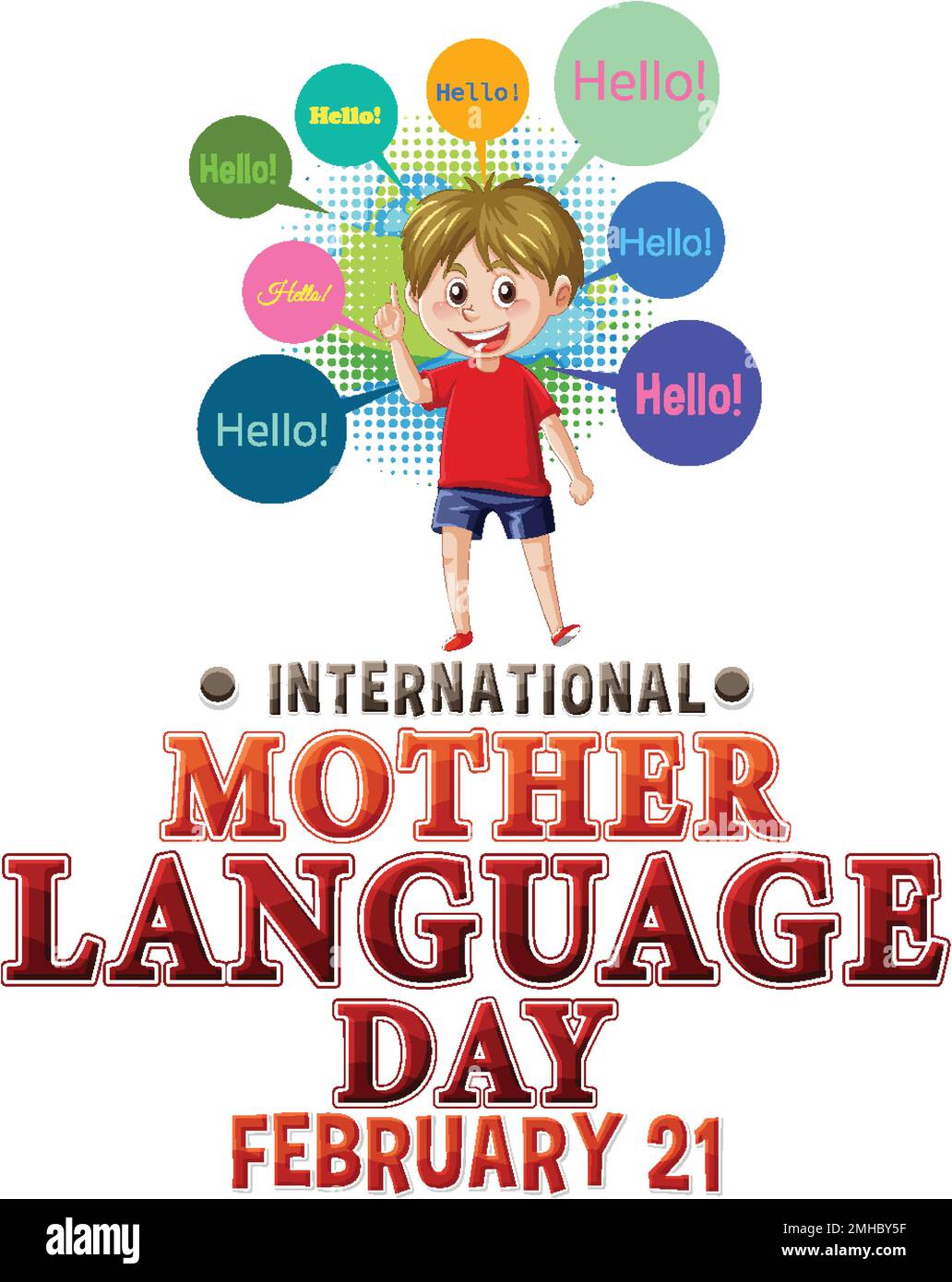 International mother language day banner design illustration Stock ...