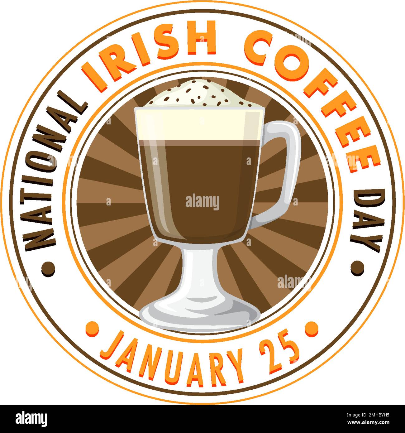 National Irish Coffee Day Banner Design illustration Stock Vector Image ...
