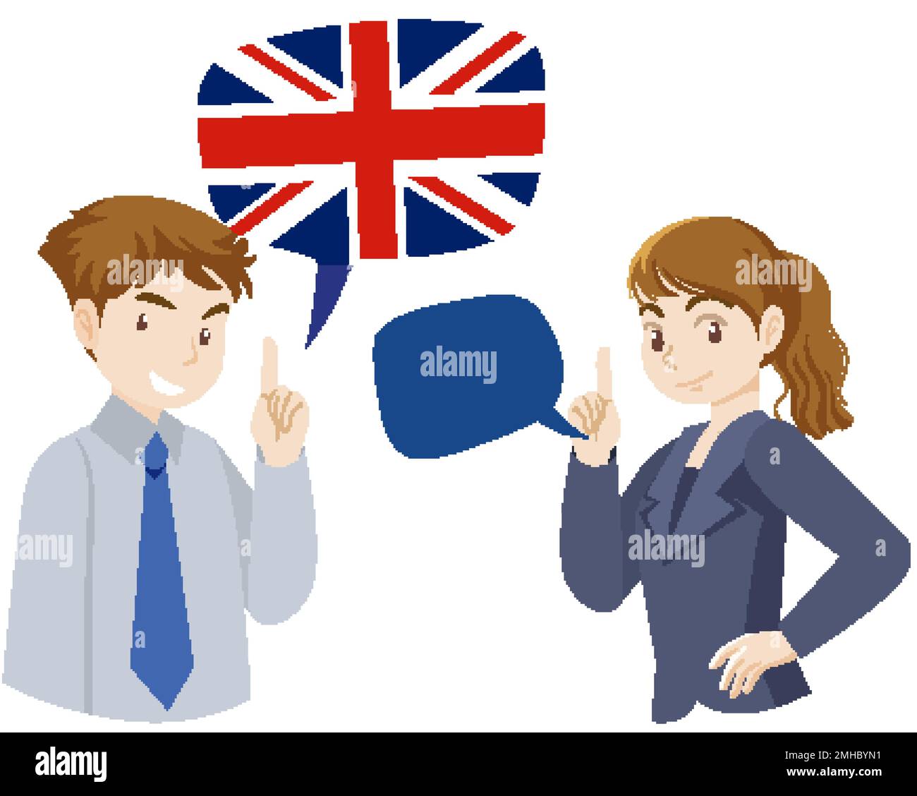 English language conversation concept illustration Stock Vector Image ...