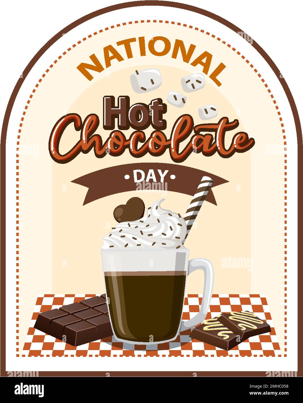 Hot Chocolate Day Banner Design illustration Stock Vector Image & Art ...