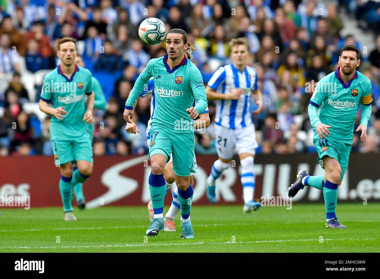 Barcelona's Antoine Griezmann runs with the ball during the Spanish La ...