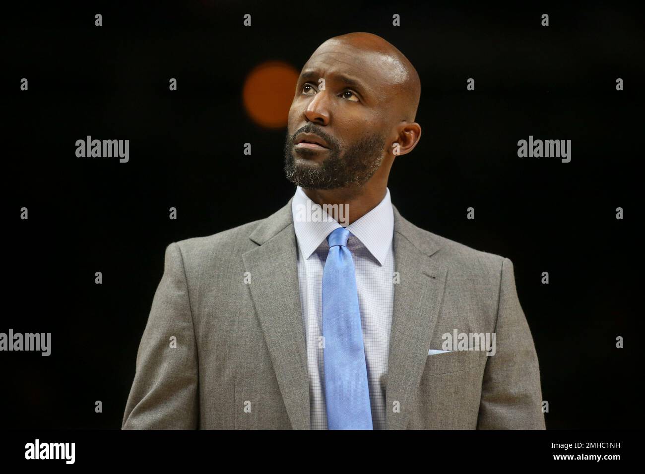 Atlanta Hawks head coach Lloyd Pierce in the first half of an NBA ...