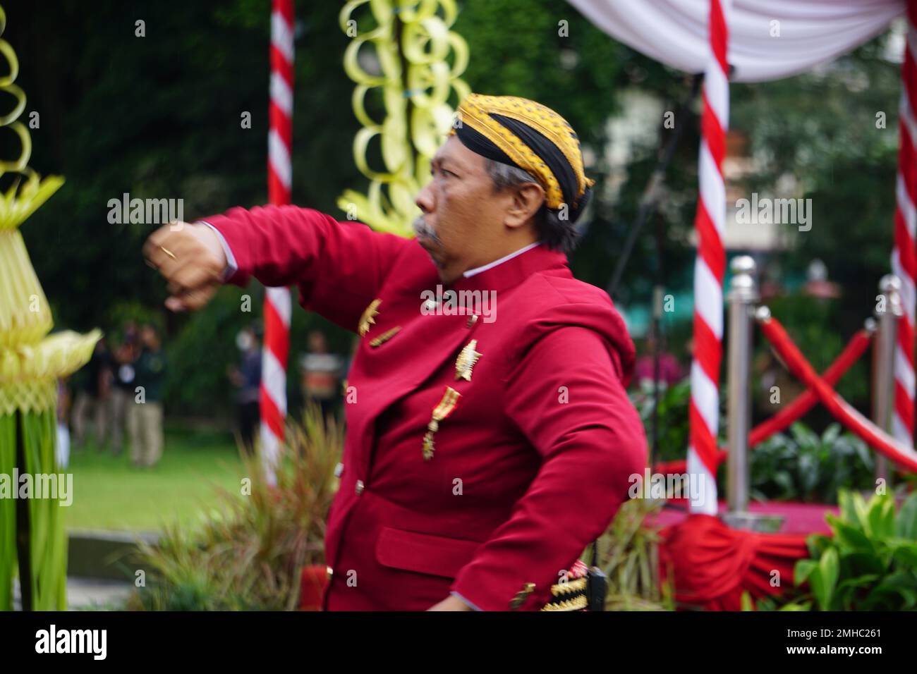 Indonesian with javanese traditional costume on grebeg pancasila ...