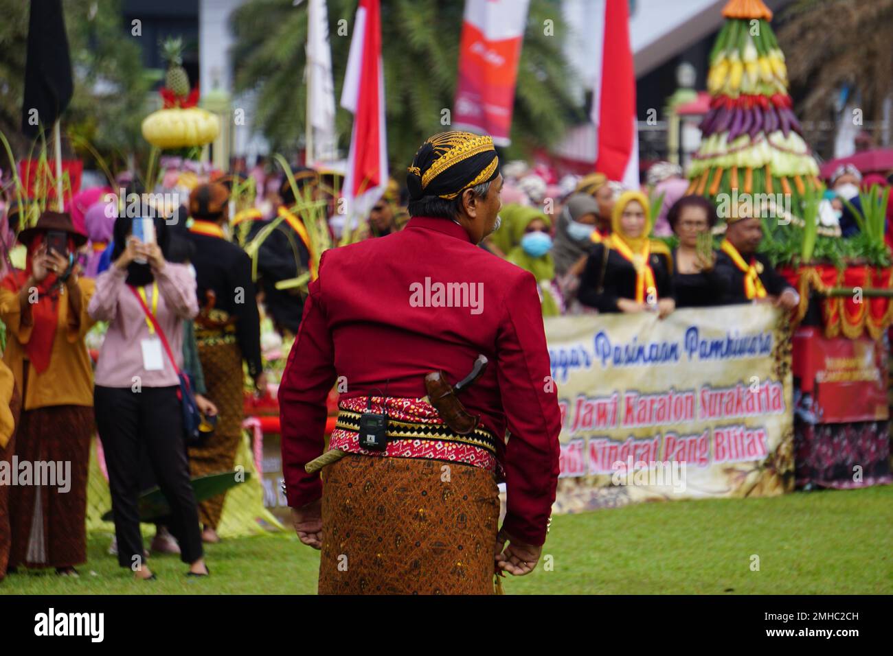 Indonesian with javanese traditional costume on grebeg pancasila ...