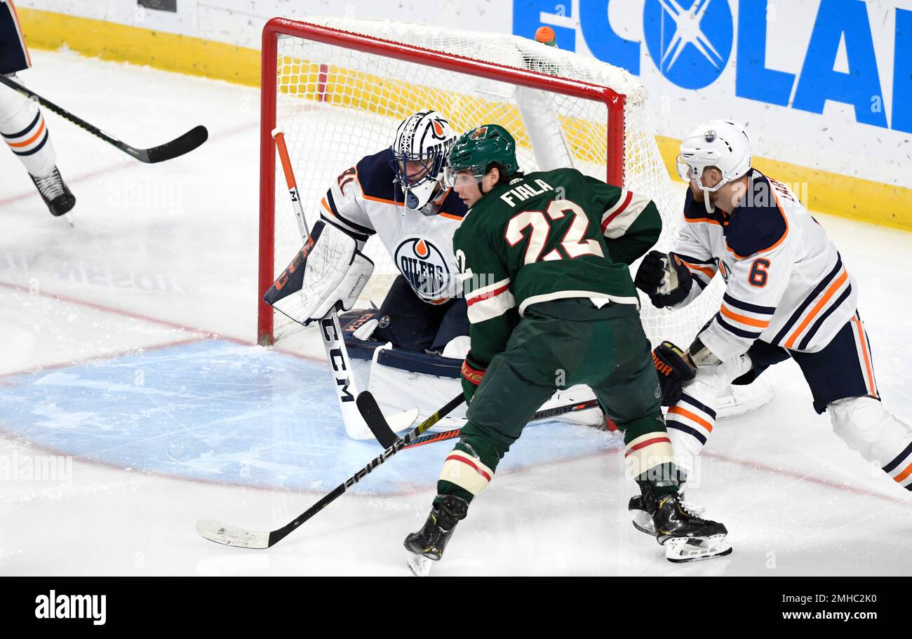 Minnesota Wild's Kevin Fiala, of Switzerland in an NHL hockey game ...