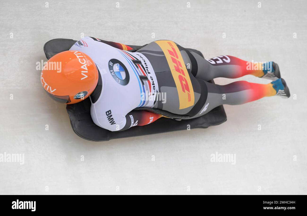 Tina Hermann, of Germany, takes a turn during the first run of the ...