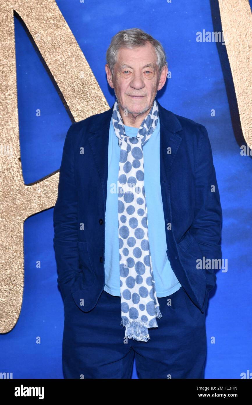 Sir Ian Mckellen poses for photographers upon arrival at the photo call ...