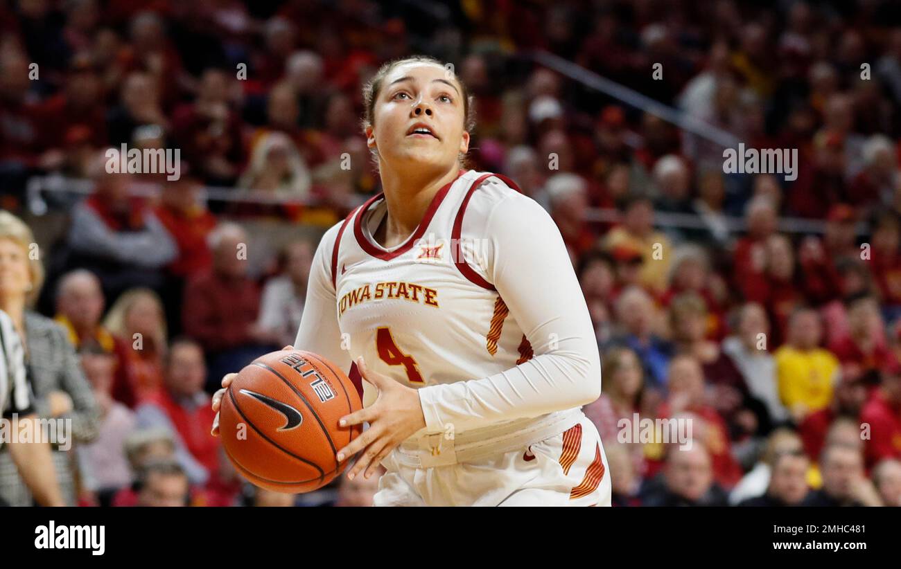 Iowa State guard Rae Johnson drives to the basket during an NCAA ...