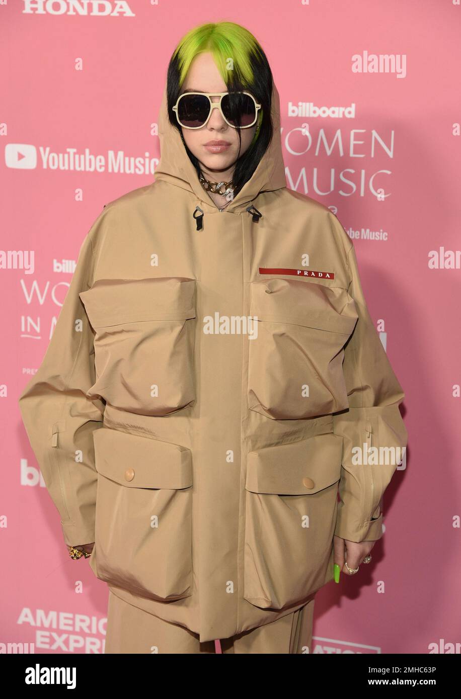 Billie Eilish arrives at Billboard's Women in Music at the Hollywood ...