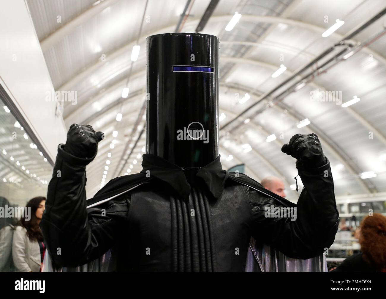 Lord Buckethead of the Monster Raving Loony Party poses for the media ...
