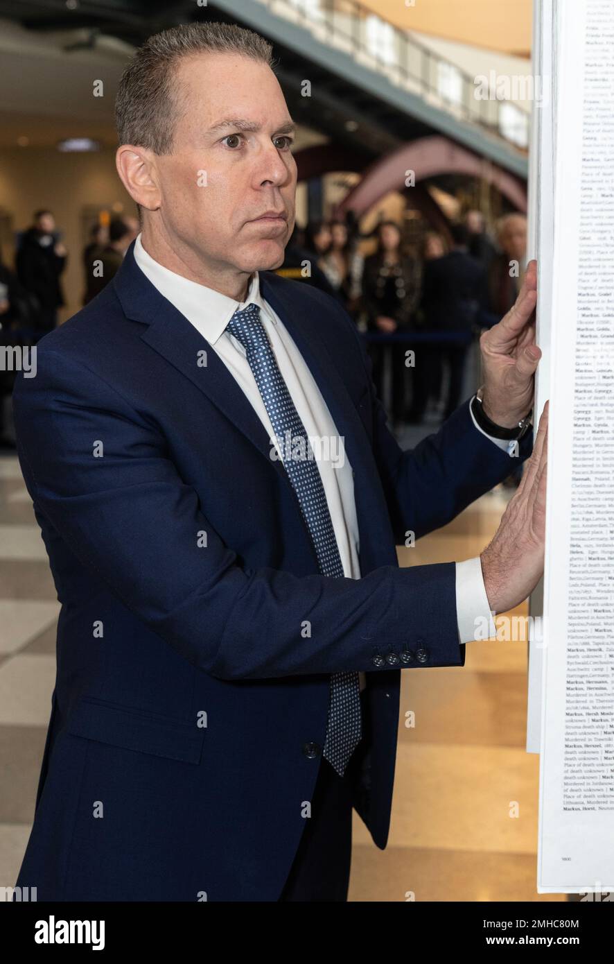 Israeli Ambassador Gilad Erdan attends The Yad Vashem Book of Names of ...