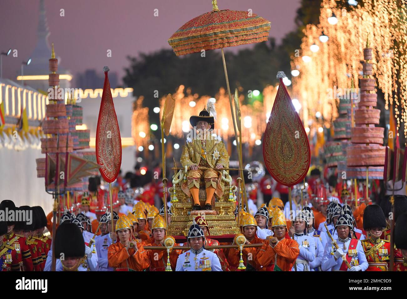 Thailand's King Maha Vajiralongkorn is transported on the royal ...