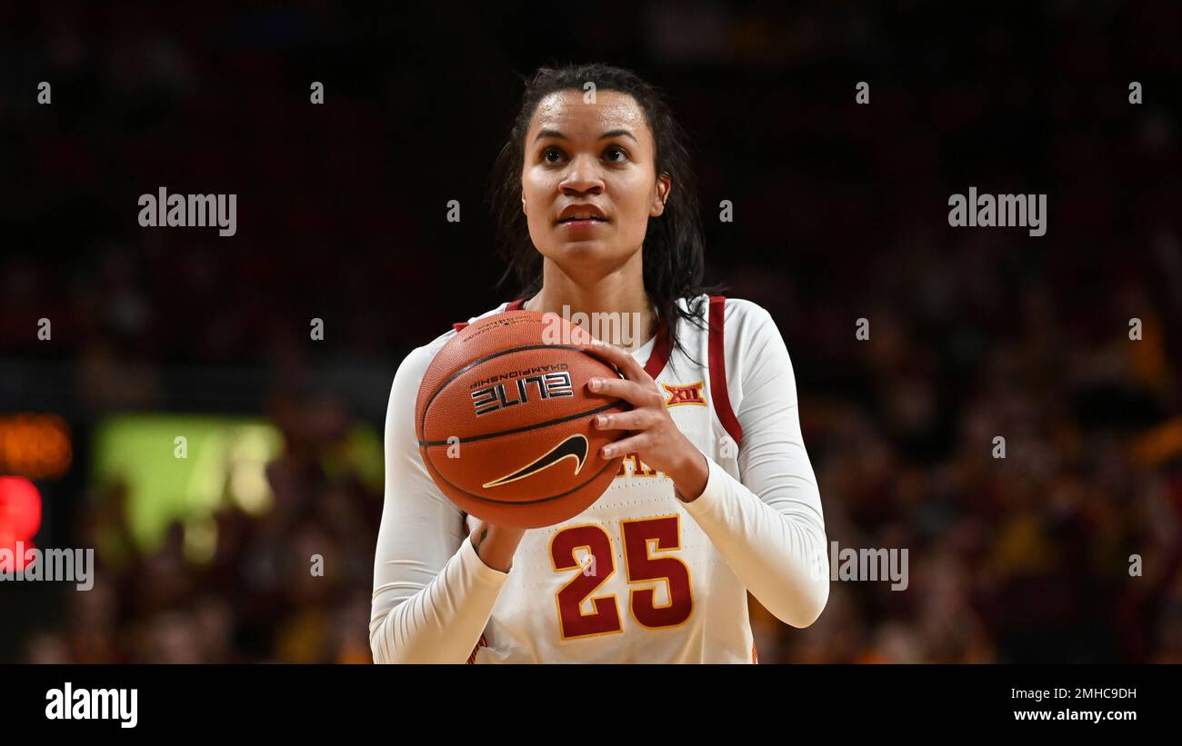 Iowa State forward Kristin Scott during an NCAA women's basketball game ...