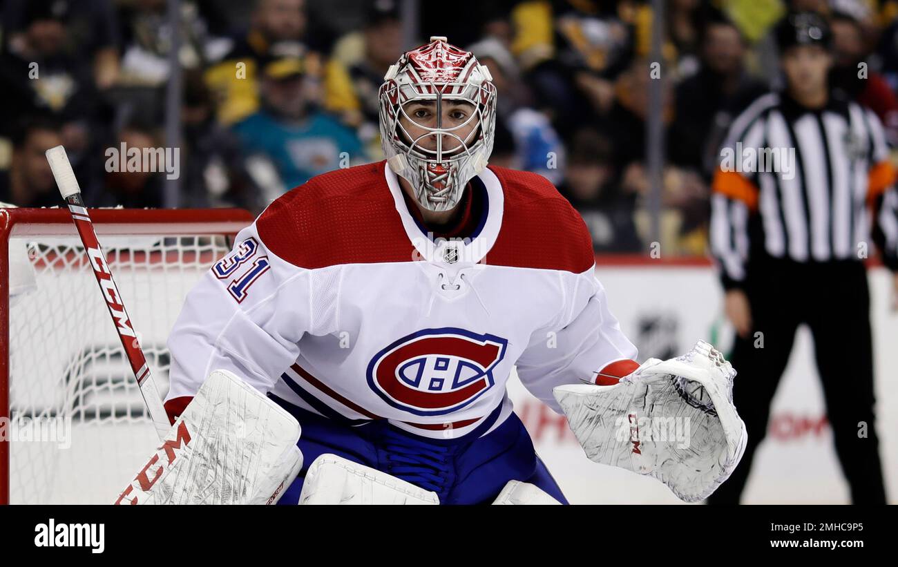 Montreal Canadiens goaltender Carey Price plays during the second ...