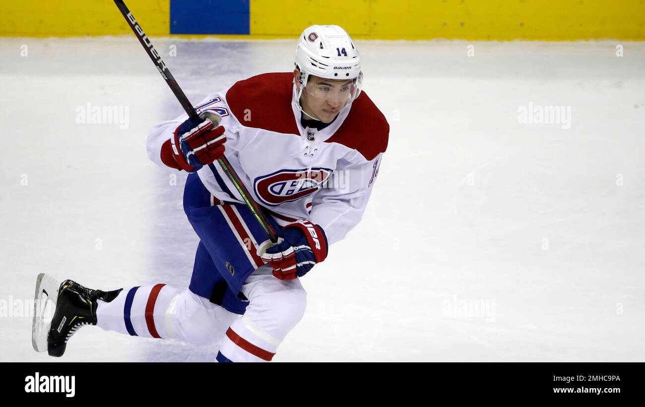 Montreal Canadiens' Nick Suzuki skates during the first period of an ...