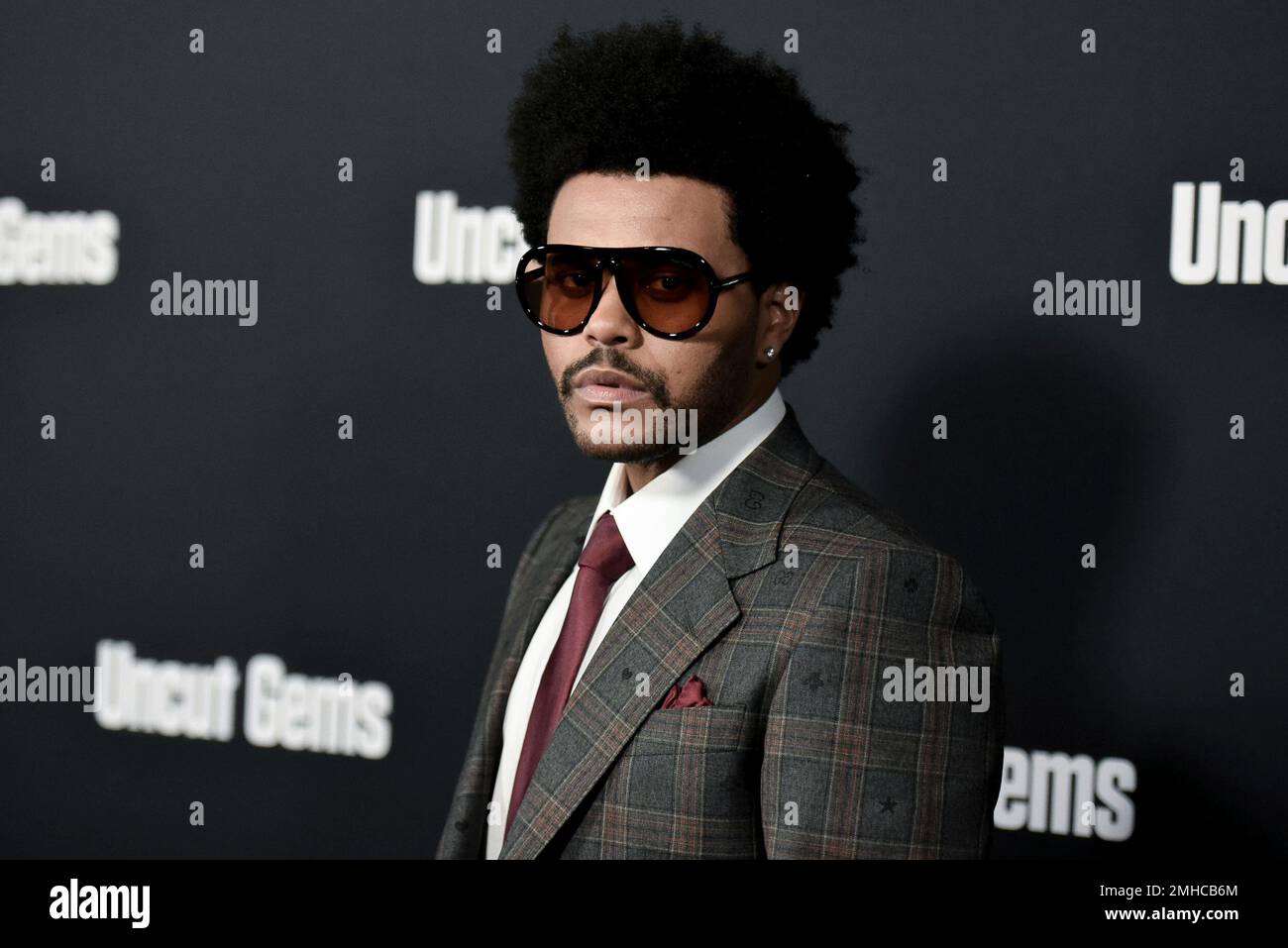 The Weeknd attends the LA premiere of "Uncut Gems" at ArcLight ...