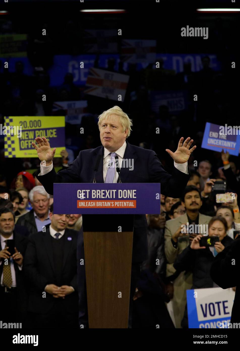 Britain's Prime Minister Boris Johnson speaks during his ruling ...