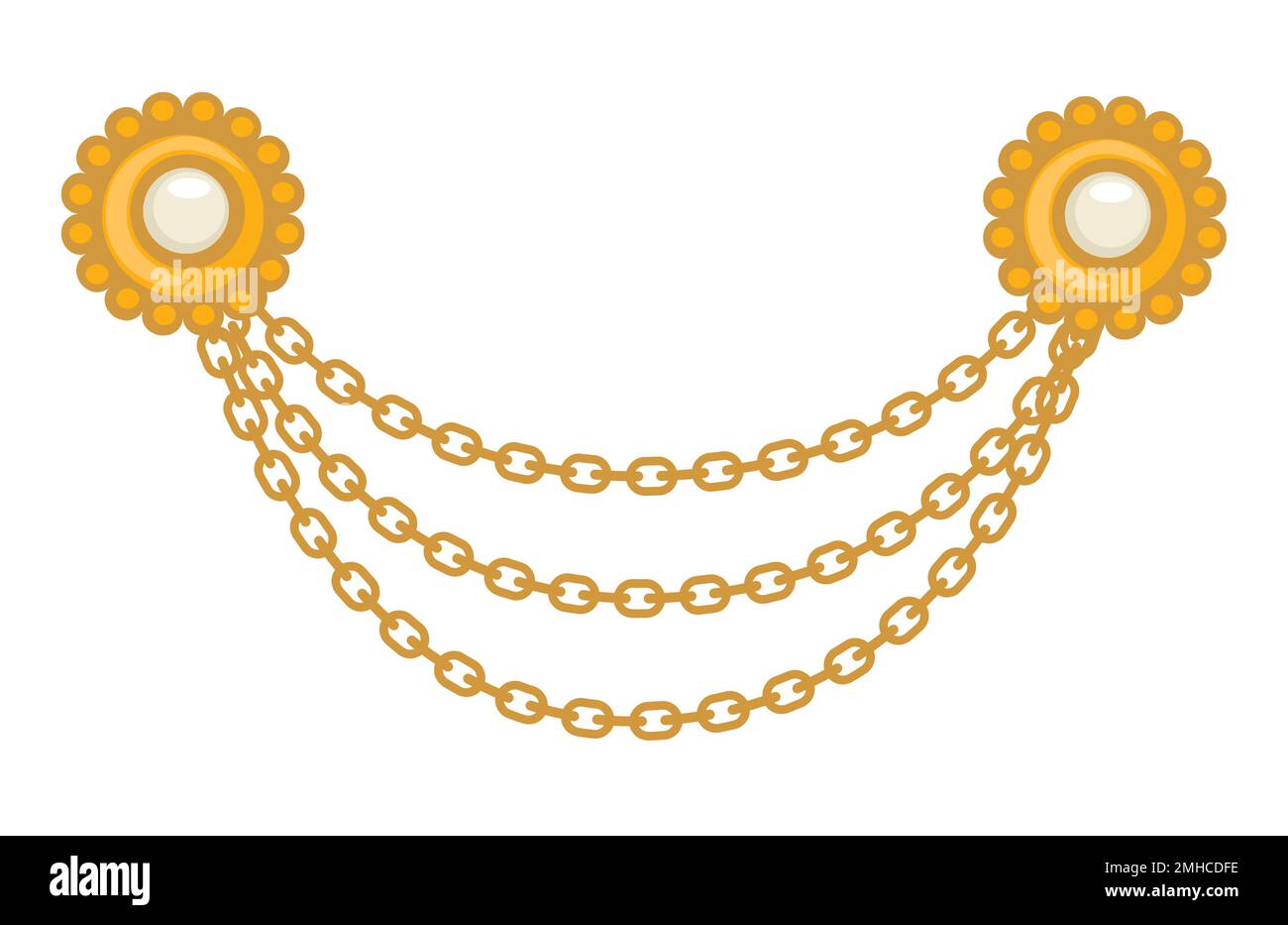 Antique jewelry chains Stock Vector Images - Alamy