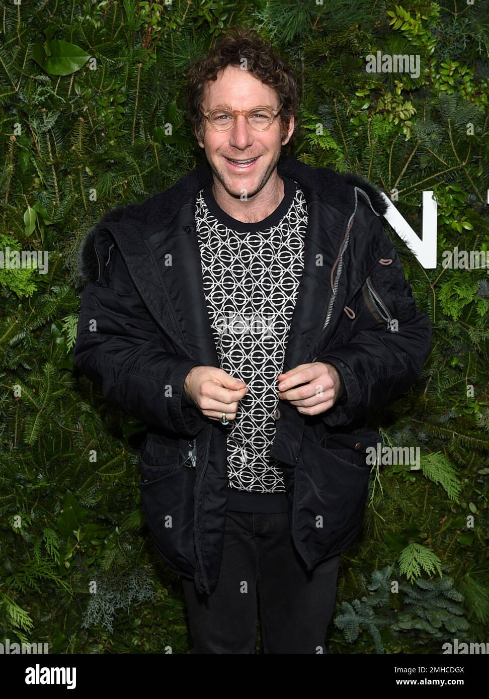 Artist Dustin Yellin attends the Chanel Nº5 In The Snow launch event at ...