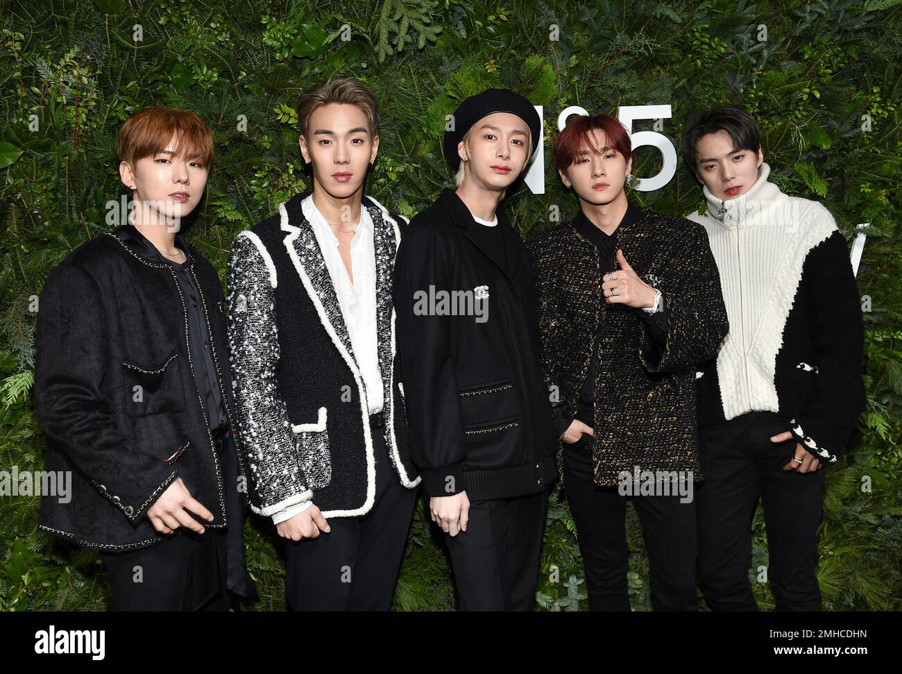 South Korean K-pop group MONSTA X attend the Chanel Nº5 In The Snow ...