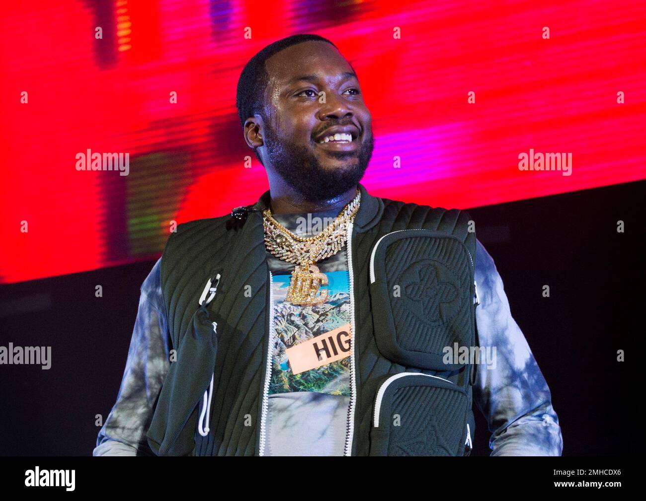 FILE - This June 1, 2019, file photo shows Meek Mill performing at HOT ...