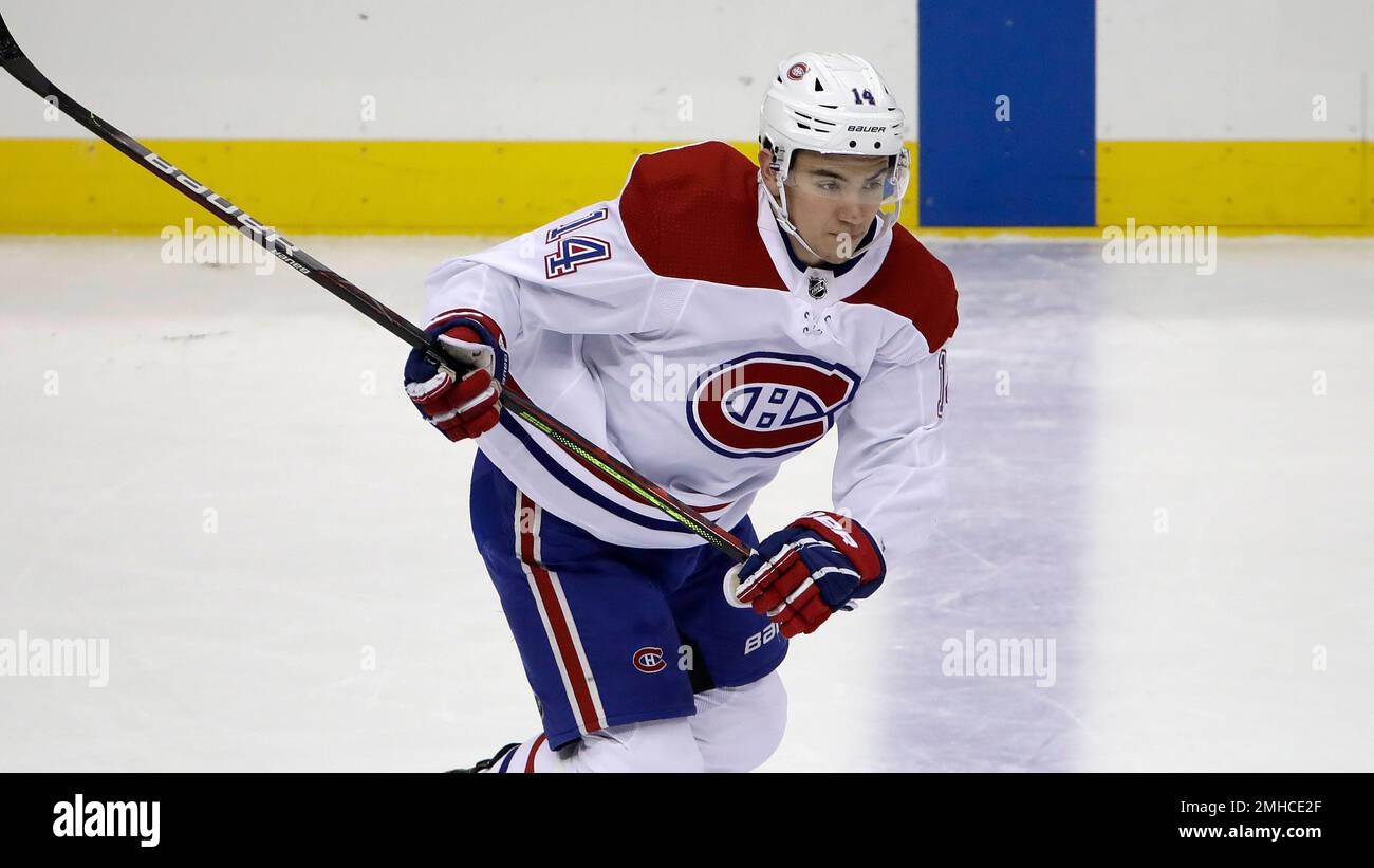 Montreal Canadiens' Nick Suzuki skates during the first period of an ...